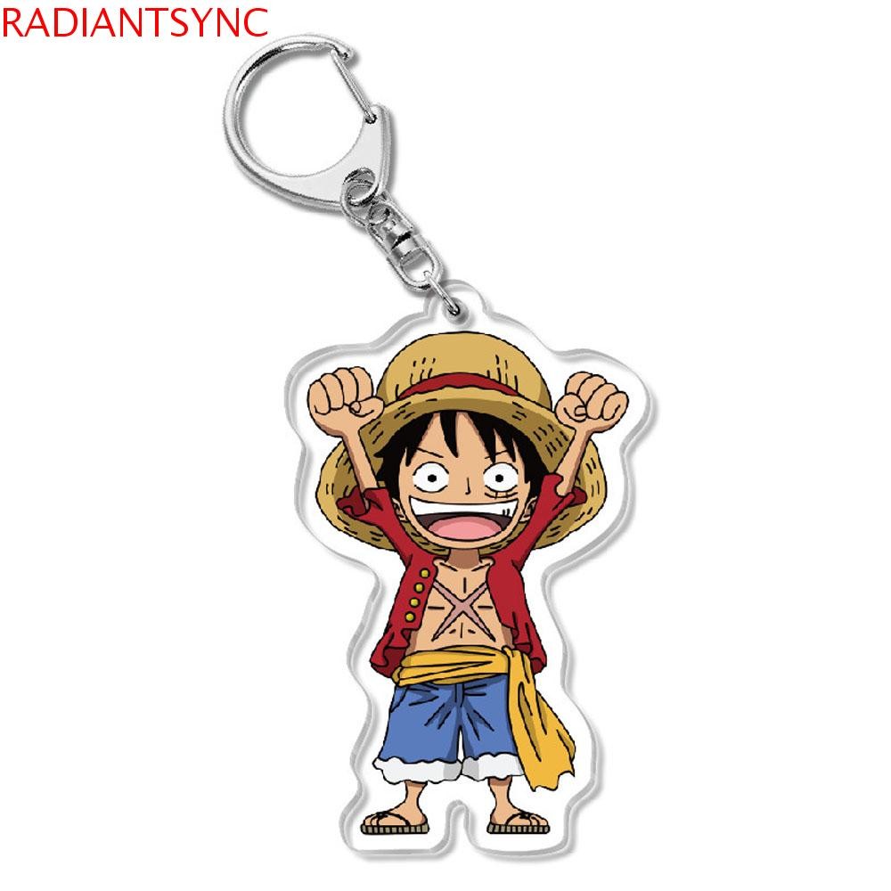 Radiantsync พวงกุญแจลูฟี่สองด้านขนาดเล็กลูฟี่โซโลของขวัญแหวนกุญแจอะคริลิค | Shopee Thailand