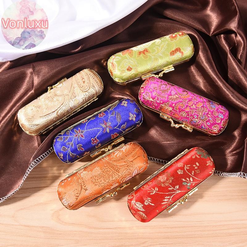 Vonluxu Fashion Iron Clip Lip Case Holder With Mirror Inside & Snap-On ...