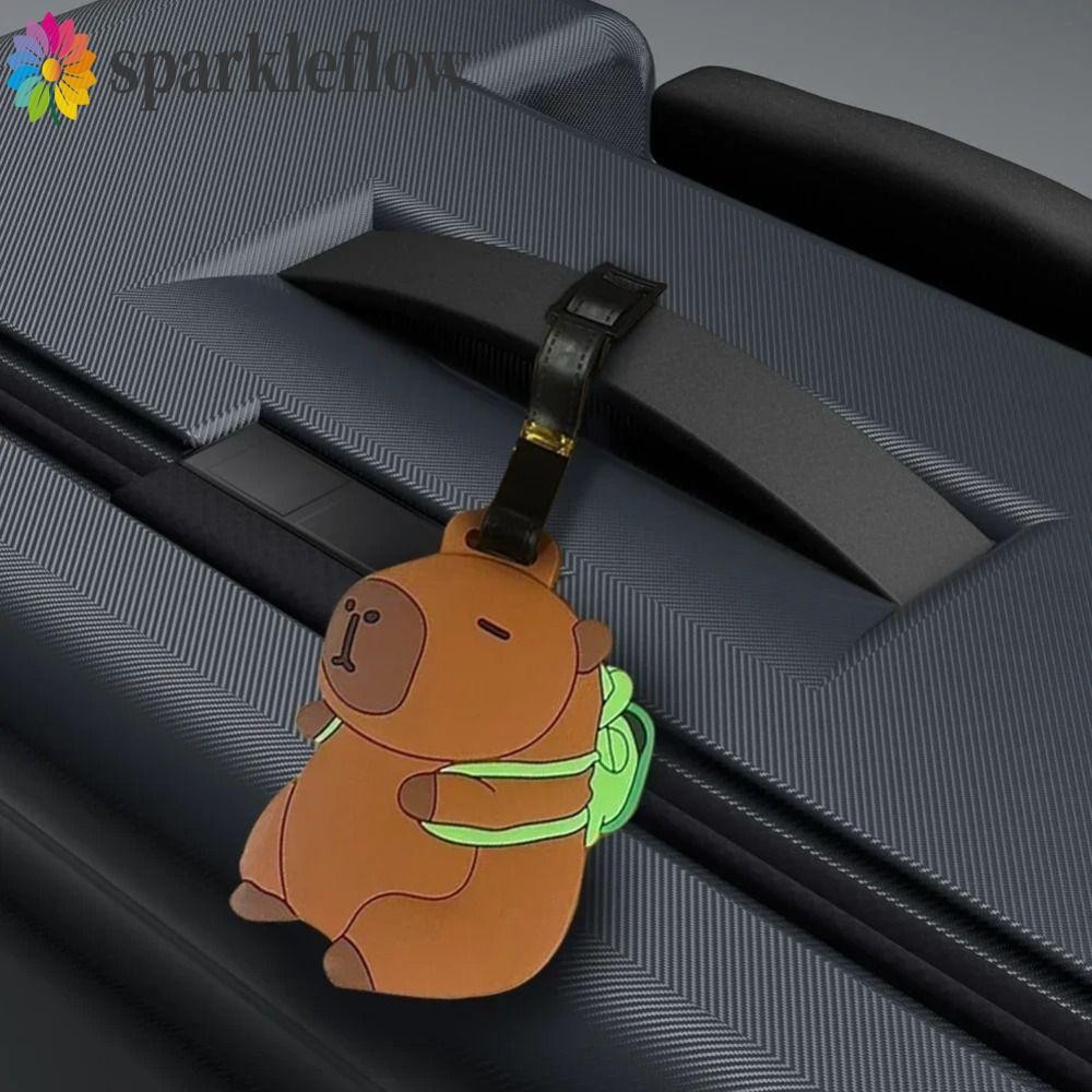 Sparkleflow Capybara แท็กกระเป๋าเดินทาง, Boarding Pass Baggage ชื่อแท็ก Capibara เครื่องบินแท็ก ...