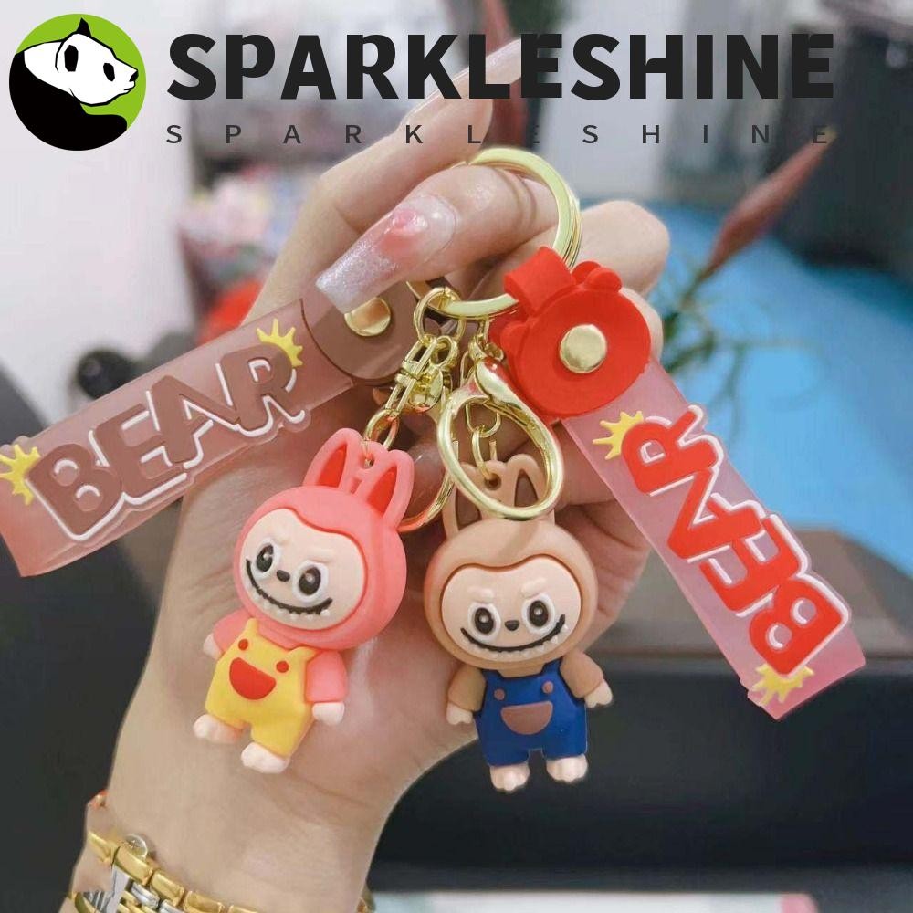 Sparkleshine Labubu พวงกุญแจตุ๊กตา,กระเป๋าเป้สะพายหลังCharms Anti-lost ...