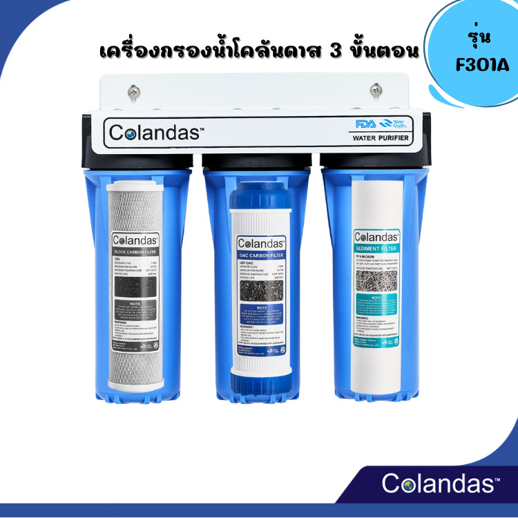 เครื่องกรองน้ำโคลันดาส 3 ขั้นตอน 4 หุน สำหรับดื่มเหมาะกับทุกคนใน ...