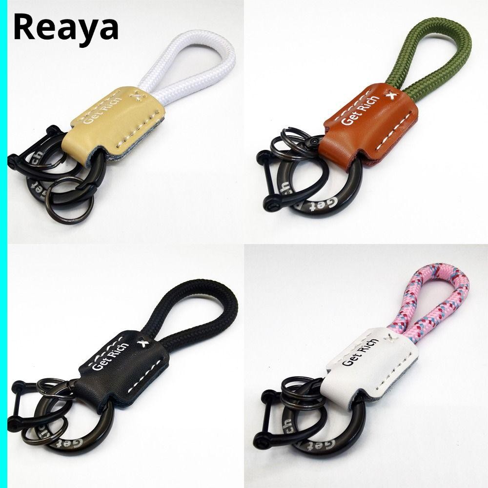 REAYA พวงกุญแจรถ Vachette Clasp หนังคุณภาพสูง สายคล้องข้อมือ Anti-lost ...