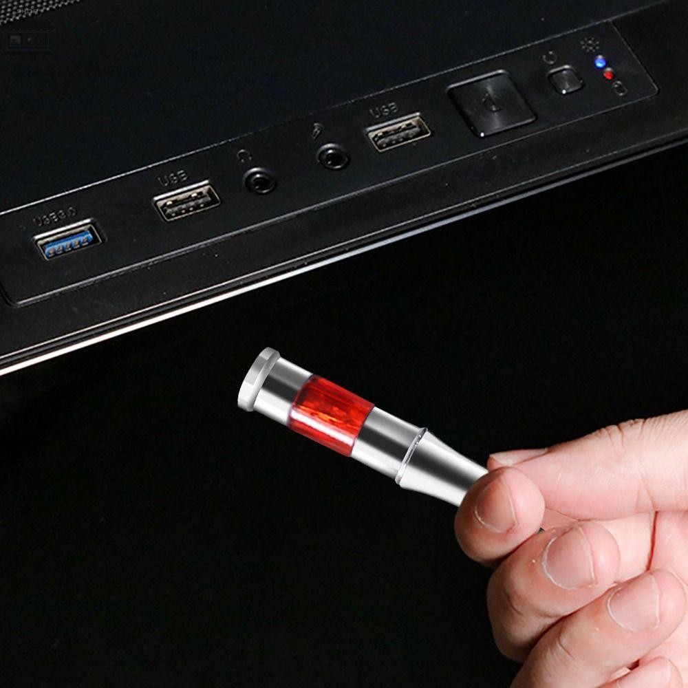 AUGUSTINA Anti-Static พวงกุญแจโลหะ 1PC Key แหวน Static Rod LED Light ...