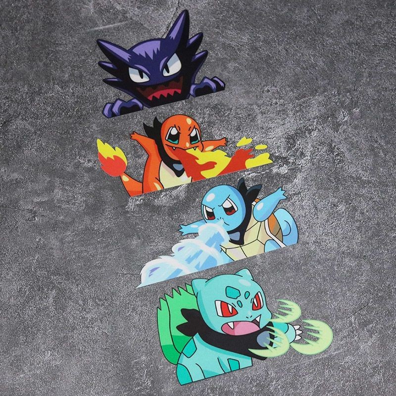 สติ๊กเกอร์ติดรถยนต์โปเกมอน Charmander Squirtle สติ๊กเกอร์ตกแต่งหน้าต่าง ...