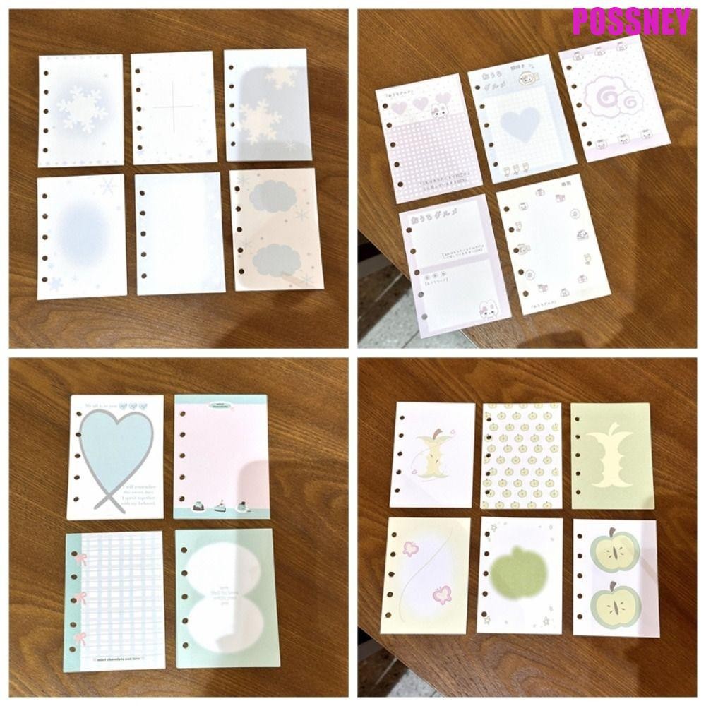 POSSNEY ภายในเติม Binder กระดาษหน้า, ซูชิปลา Snowflake Star M5 A8 หลวม ...