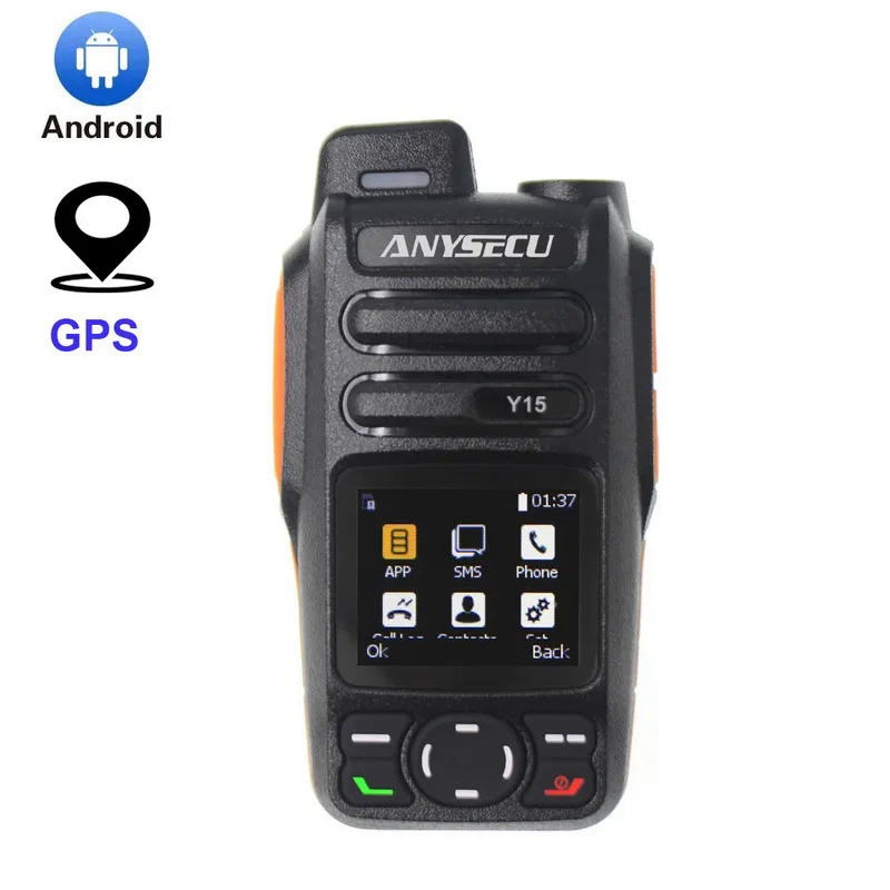 ANYSECU Y15 Android 5.1 4G Network Radio LTE/WCDMA/GSM POC Walkie Talkie Compatible with Zello ...