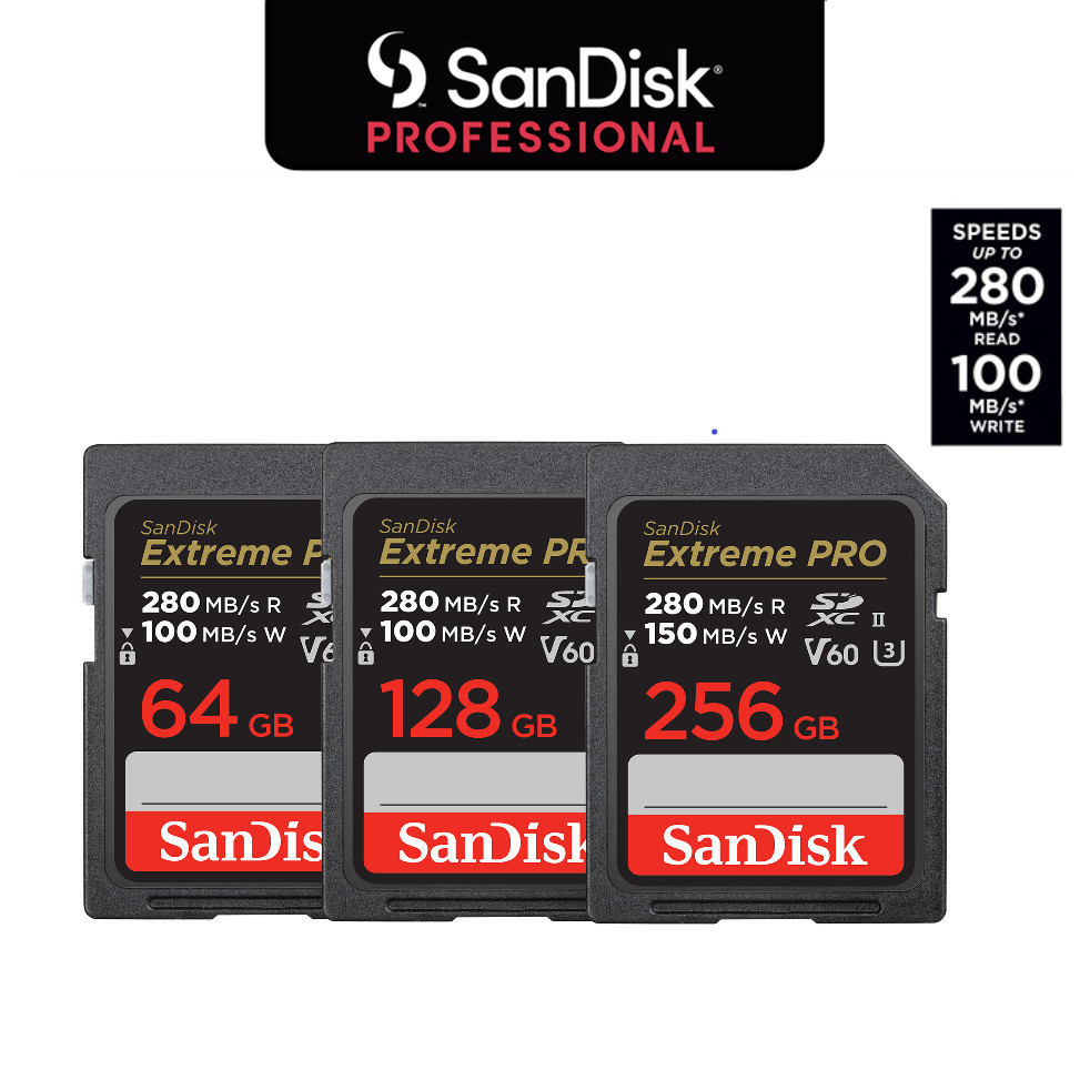 SanDisk Extreme PRO SDHXC UHS-II SD Card Speed 280 MB/s (SDSDXEP) 64GB ...