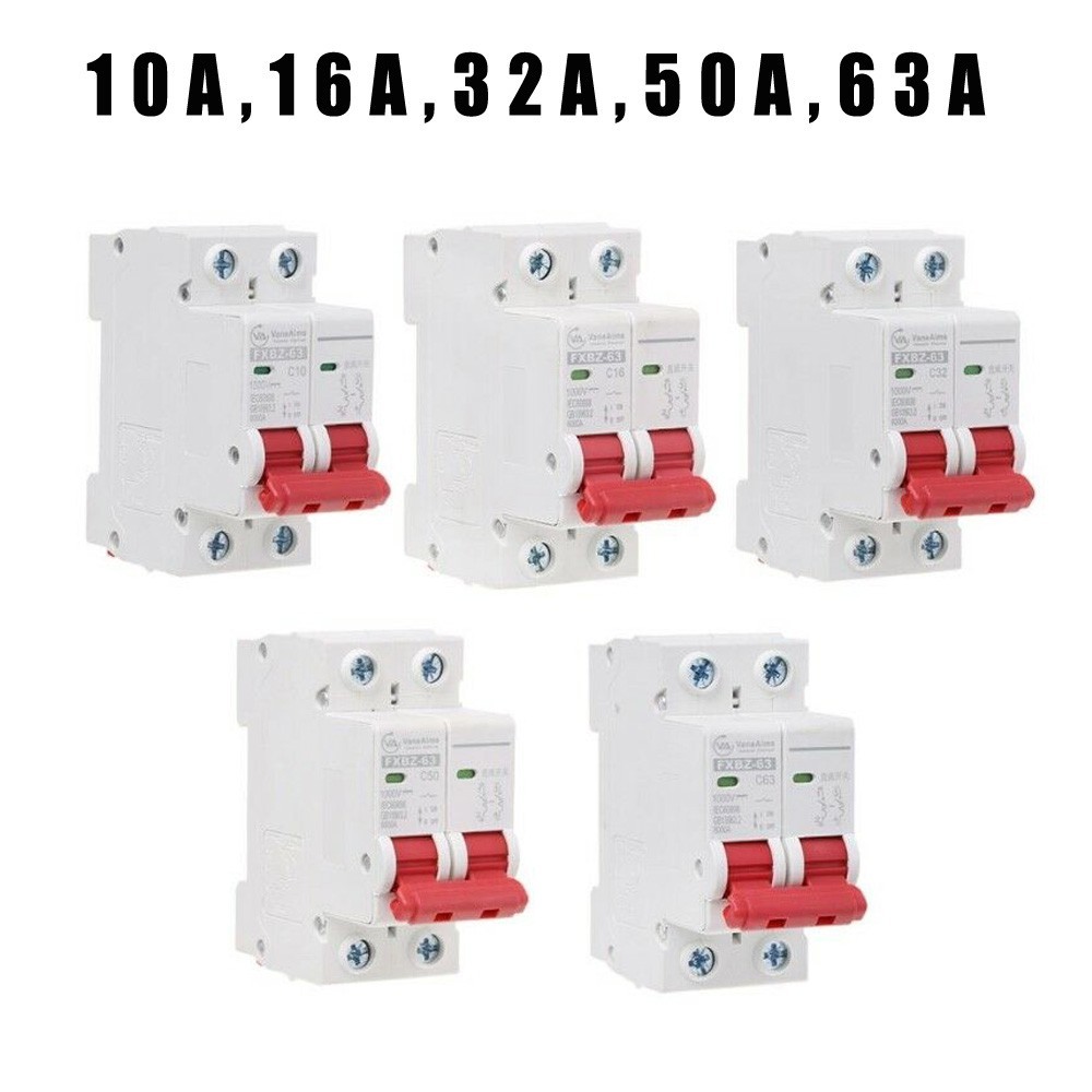 (APPTY) 2p DC1000V Solar Mini Circuit Breaker 10A/16A/32A/50A/63A DC โซลาร์เซลล์ MCB | Shopee ...