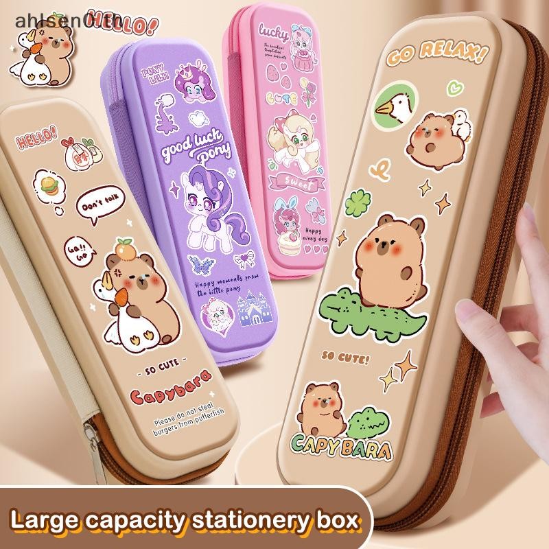 Ahlsen0 การ์ตูนขนาดใหญ่ความจุ Capybara ดินสอ al กระเป๋าดินสอน่ารักนักเรียนเครื่องเขียน Organizer ...