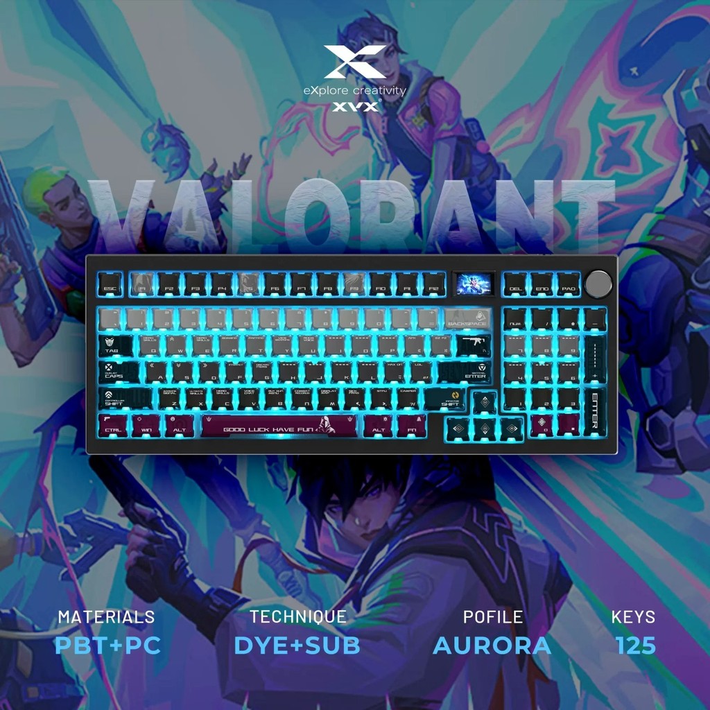 [Spot} ขายร้อน xvx [Fearless Contract-Aurora] ปุ่มกด OEM สูงวัสดุ PBT ...