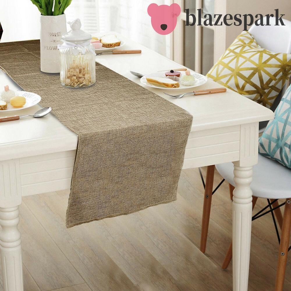 Blazespark นักวิ่งตารางจัดเลี้ยงธรรมชาติคริสต์มาสงานแต่งงานผ้าคลุมโต๊ะ | Shopee Thailand