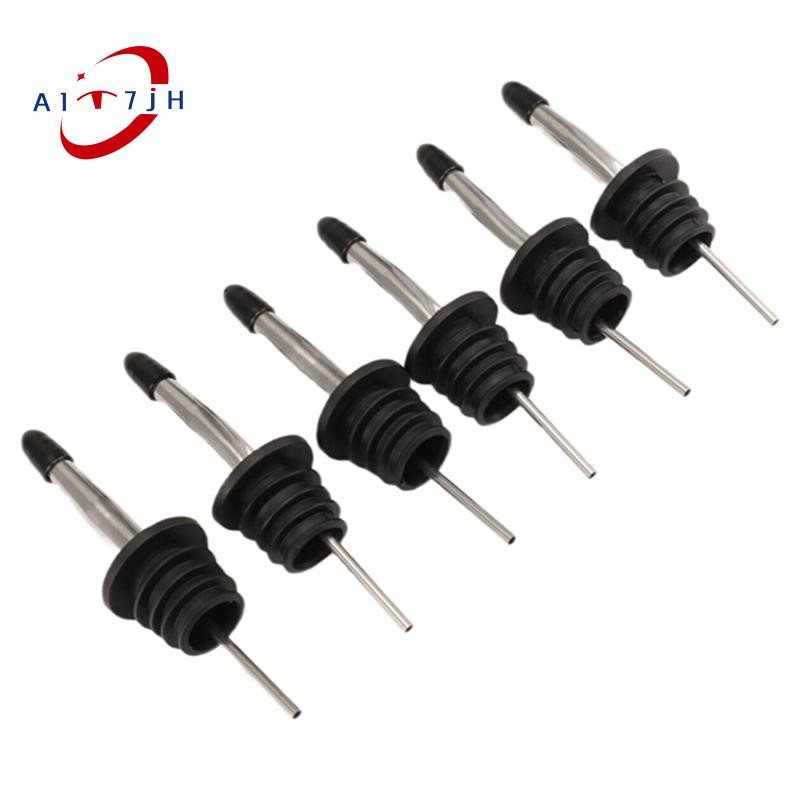 6 ชิ้นสแตนเลส Pourers, Speed Pourer, ขวดเหล้า Pourers และน้ําส้มสายชู ...