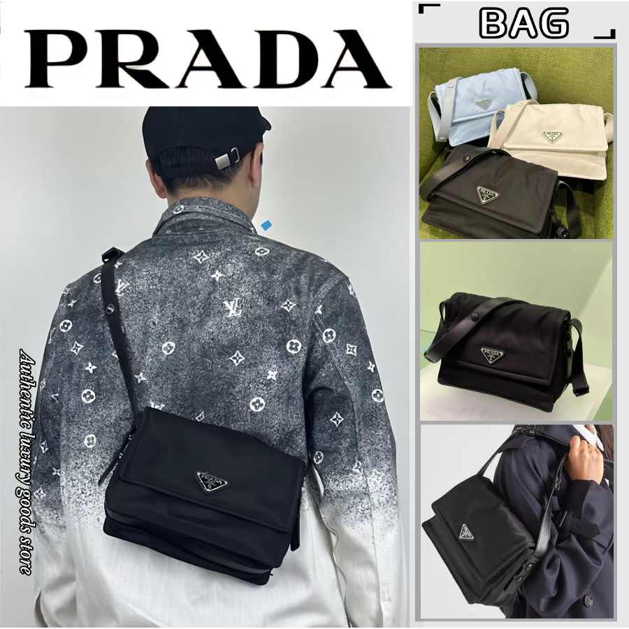 PRADA ปราด้า Cini Small Re-Nylon Messenger Bag/กระเป๋าสตรี/กระเป๋าสะพาย ...