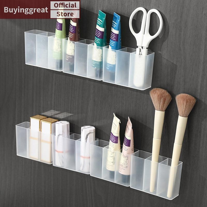 Tst ติดผนัง 3 กริดกล่องเครื่องประดับตู้ Self-กาว Sundries กล่องเก็บ ...