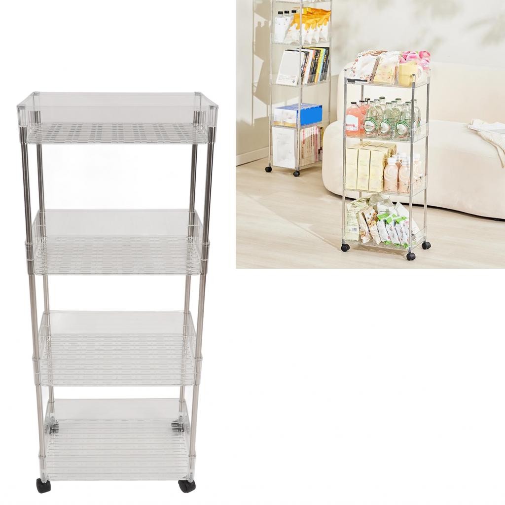 ทารกแรกเกิด Essentials Cart 4 Layer Rectangle Table Table Movable ...