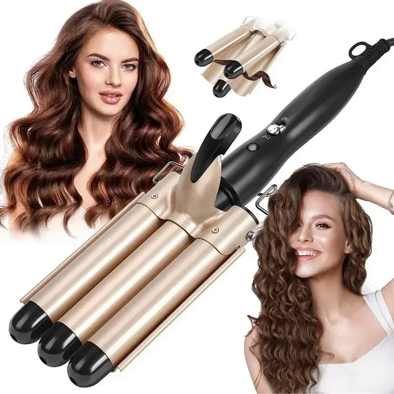 Professional Hair Curling Iron Ceramic Triple Barrel Hair Curler Irons Hair Wave Waver Styling ...