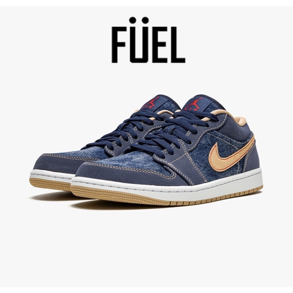 รองเท้าบาสเก็ตบอล Air Jordan 1 low se denim Quarter 1 ของแท้ 100% สีน้ำ ...