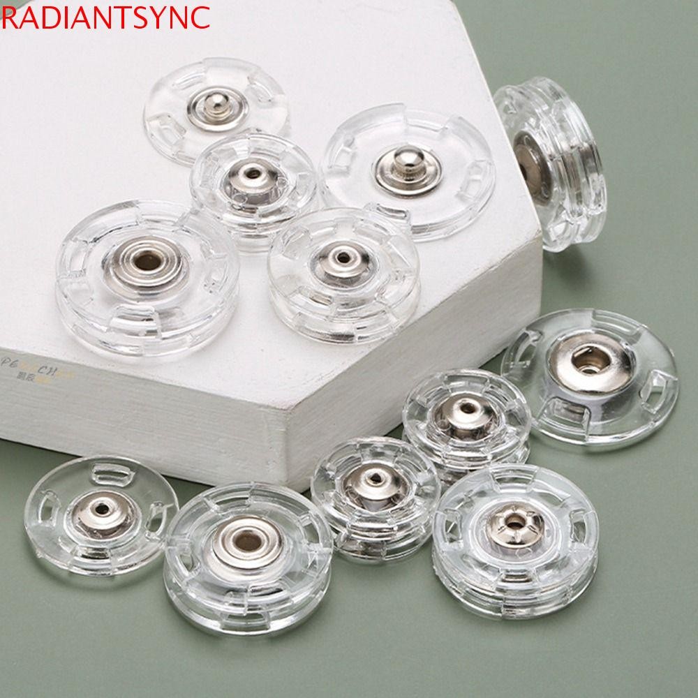 Radiantsync 10 ชิ้นปุ่ม Snap ที่มองไม่เห็น, รอบ Clasp โปร่งใสปุ่ม Snap, อุปกรณ์เย็บผ้า Fastener ...