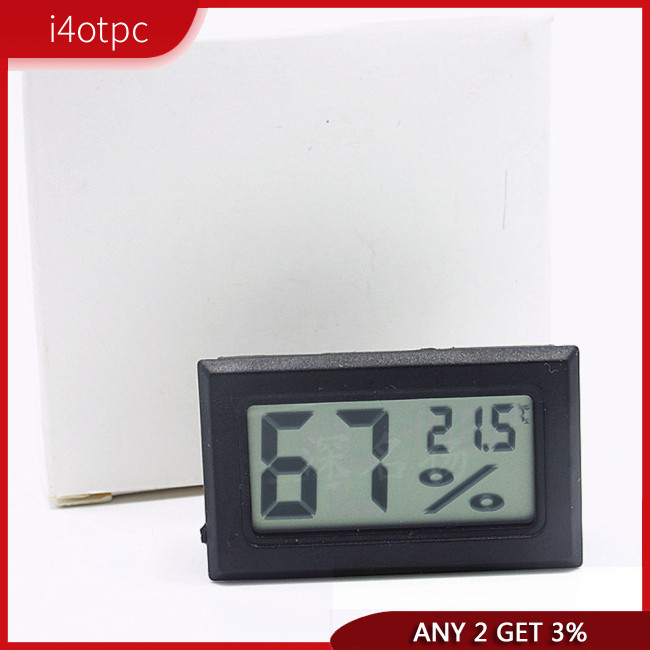 I4otpc Mini LCD เครื่องวัดอุณหภูมิดิจิตอลเครื่องวัดความชื้นในร่มแบบพกพาอุณหภูมิเซ็นเซอร์ความชื้น ...