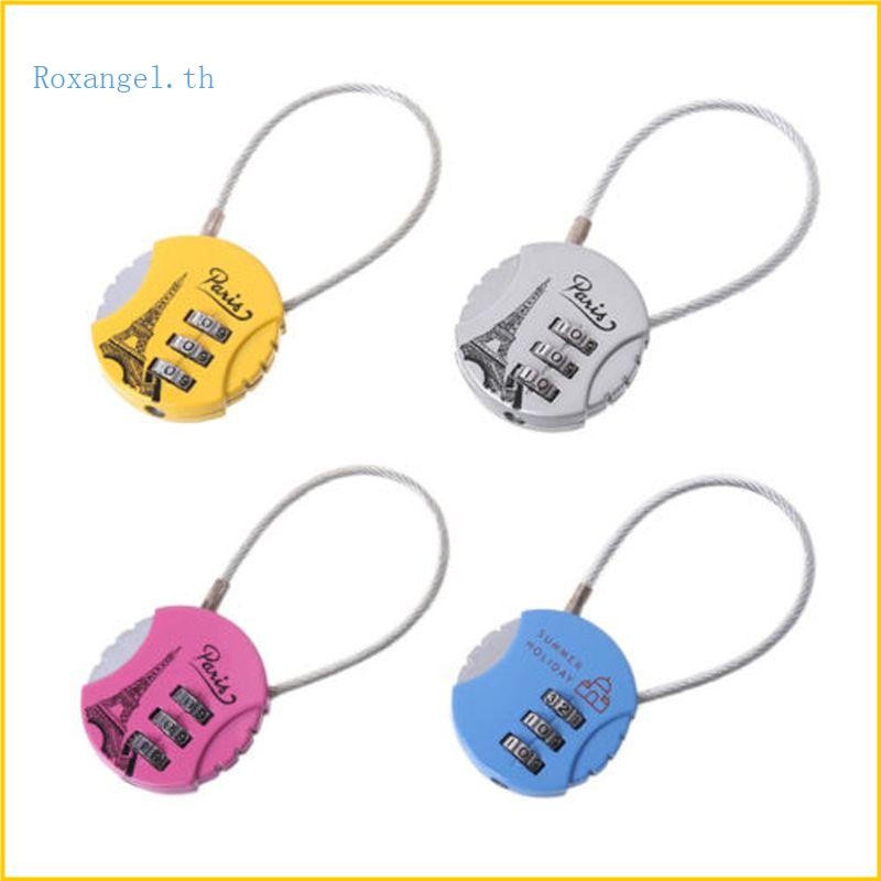 Rox Travel Security Padlock Mini 3 หลักรหัสผ่านล็อคชุดล็อคผสมของคุณเอง ...
