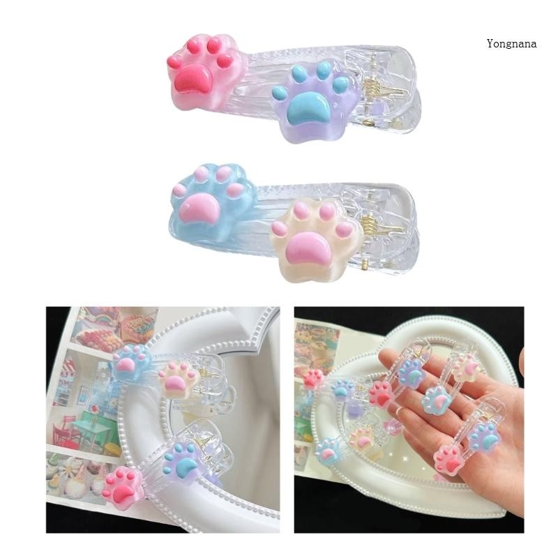 CH* Sero Cat Shape Hair Pin ผู้ใหญ่วัยรุ่น Jelly Feeling หางม้า Bangs ...