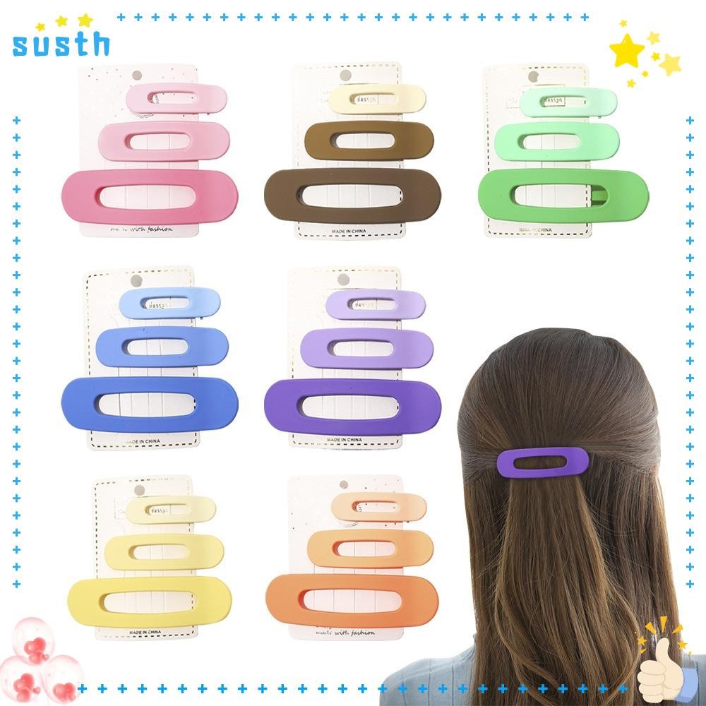SUSTH 3 ชิ้นกิ๊บติดผมแบน, 3 ขนาด Matte Hair Claws, ที่มีประโยชน์ขนาด ...
