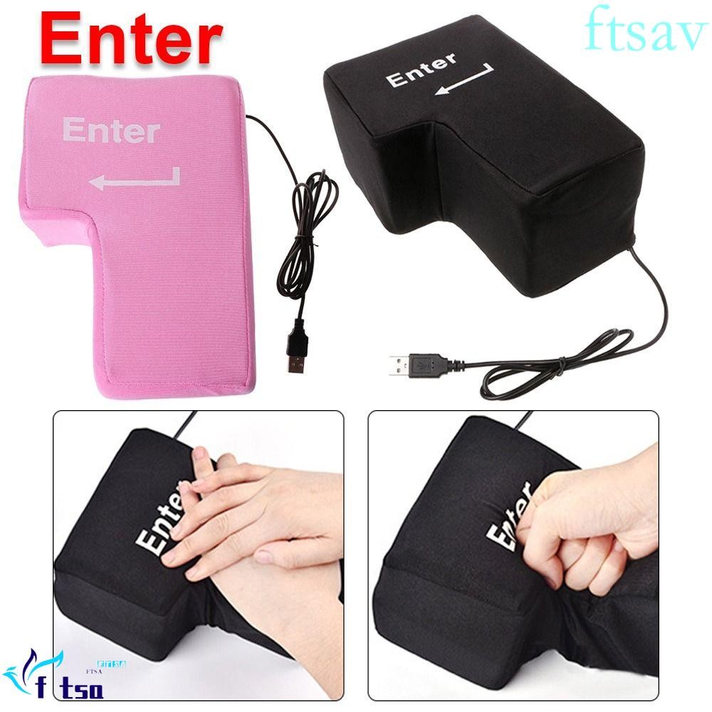 SWIFTSAVER Big Enter Key, USB คีย์บอร์ดเดสก์ท็อปหมอน USB Vent ปุ่ม ...