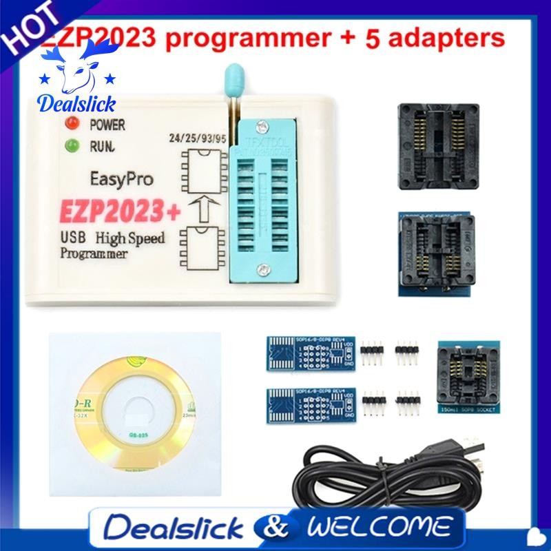 DealslickEZP2023 High-speed SPI FLASH Programmer EZP2023 อุปกรณ์เสริมชุดรองรับ 24/25/93/95 ...