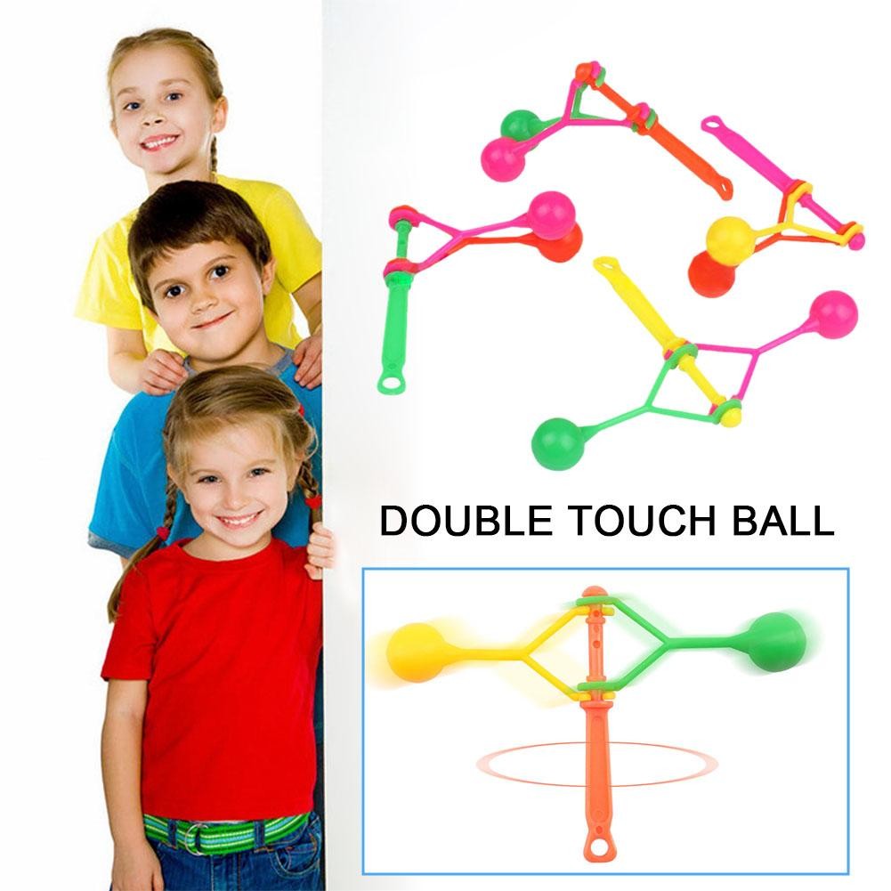 เด็ก Double Touch Ball Party ของเล่น Hand Cranked Ball Touch Ball ...