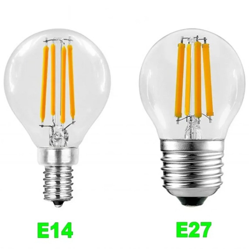 Bzstb หลอดไฟ LED 6W 4W 2W G45 Ping Pong LED Edison Filament Bulb E14 ...