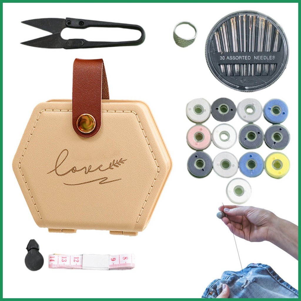 ชุดเย็บผ้าสําหรับผู้เริ่มต้น ชุดเย็บผ้ามัลติฟังก์ชั่นในหอพัก อุปกรณ์ ...