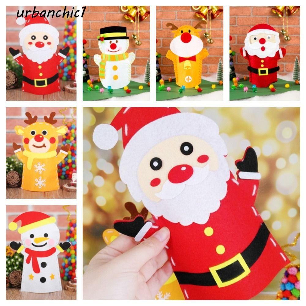 Urbanchic DIY คริสต์มาสหุ่นมือ,ผ้าไม่ทอ Kris Kringle เด็ก Xmas Arts ...