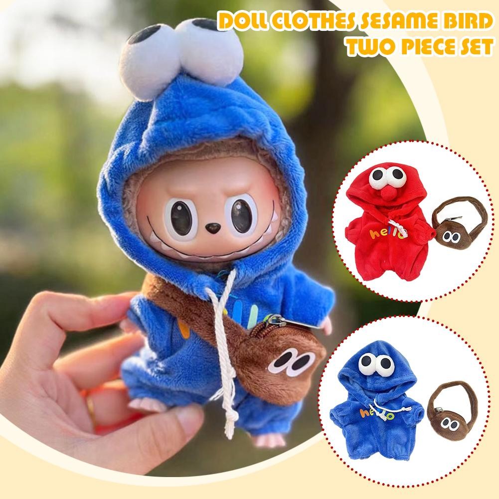 Clothing เฉพาะพวงกุญแจ Labuu V1/V2 จี้เสื้อผ้า Sesame Labubuu Satchel ...