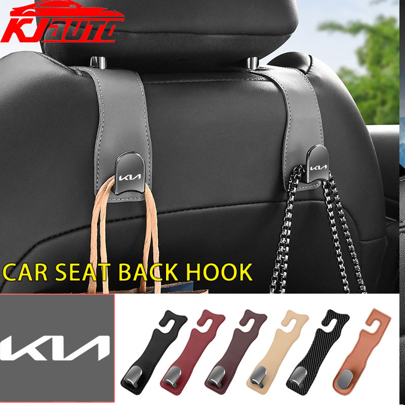 1/2 PC ใหม่ KIA KN รถกลับที่นั่ง Hook Headrest หนังตะขอแขวนนุ่ม 20 กก. ...