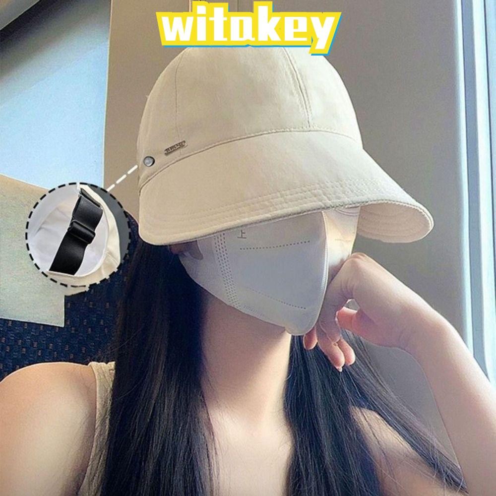 Witakey Sunhat, UV Protection แขวนหมวกชาวประมง, หมวกแก๊ปชายหาดปีกกว้างแบบพับได้แบบปรับได้ ...
