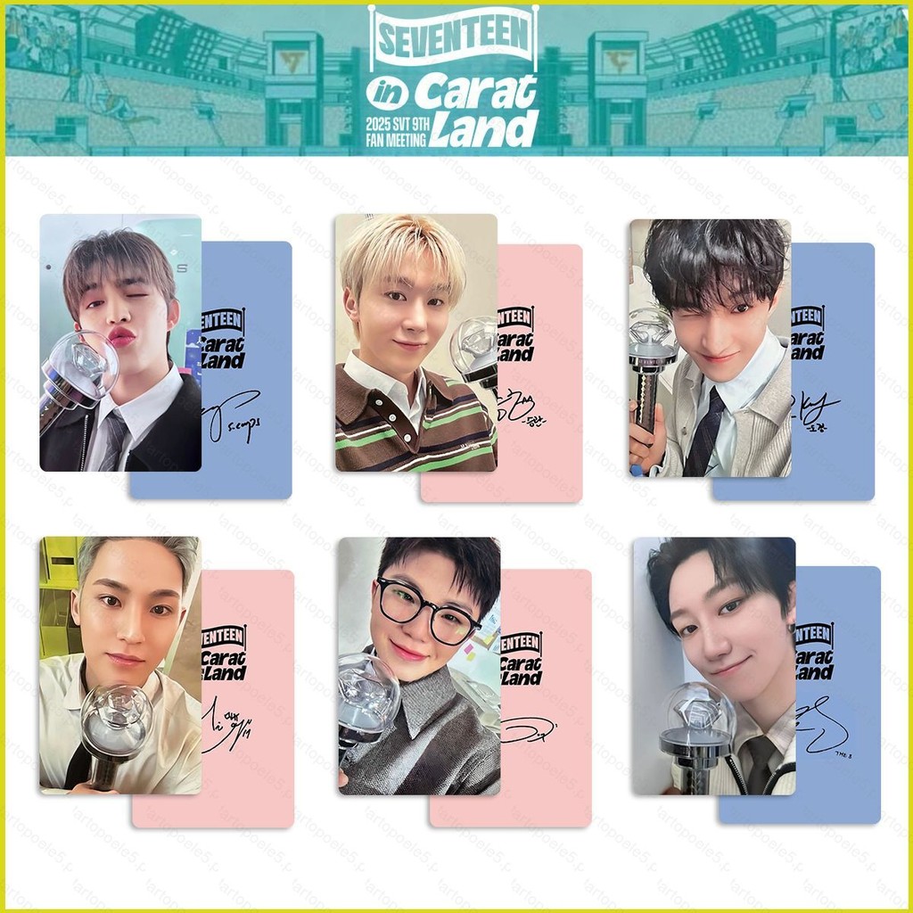 ST5 12 ชิ้น/เซ็ต SEVENTEEN LOMO การ์ดพัดลม MEEDING ในกะรัต Land ...