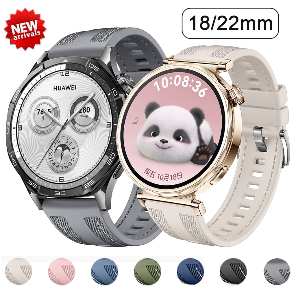 18/22 มม.ซิลิโคนสําหรับนาฬิกา Huawei GT5 pro/GT4/GT5 46 มม.42 มม.41 มม.สร้อยข้อมือ Braid สําหรับ ...