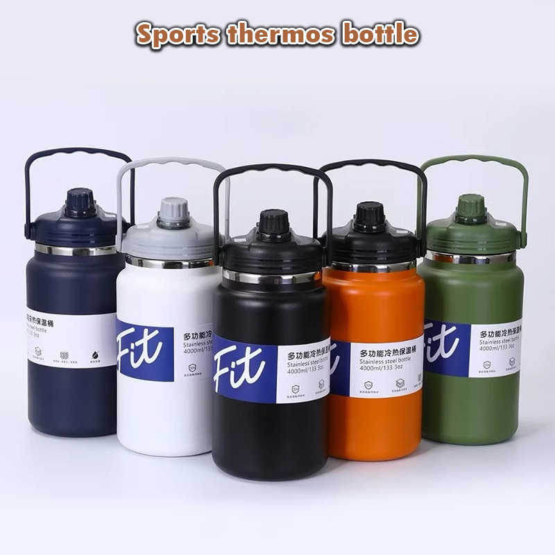 แก้วเก็บความเย็น กระติกน้ำยักต์ 4000ml กระติกน้ำเก็บอุณหภูมิ สแตนเลส316 เก็บความเย็นนาน T01254 ...