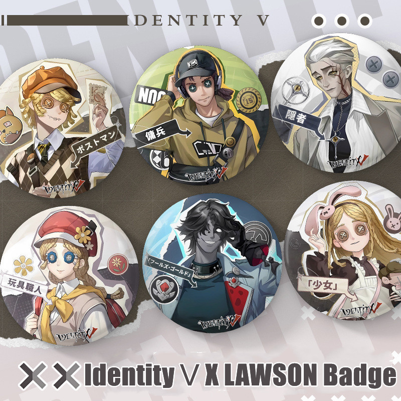 Identity V X LAWSON Badge FOOLS-GOLD Mercenary Pin Game Merch Tinplate ...