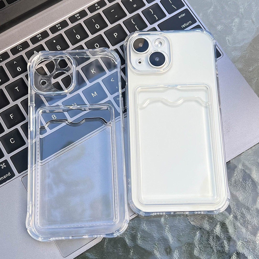 เคสพร้อมช่องใส่การ์ด เคสใส For Xiaomi Redmi 14C 13C 9T 9C 9A 9i 12C 10C 10A 10X Note 8 9 10 11 ...