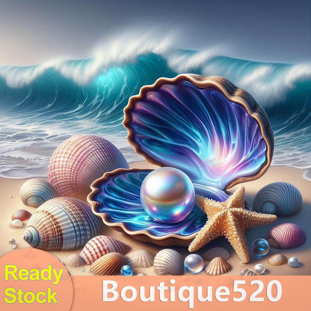 5d DIY เต็มรอบเจาะเพชรจิตรกรรม Shells ชุดตกแต่งบ้าน Art Craft 40x40 ซม. ...