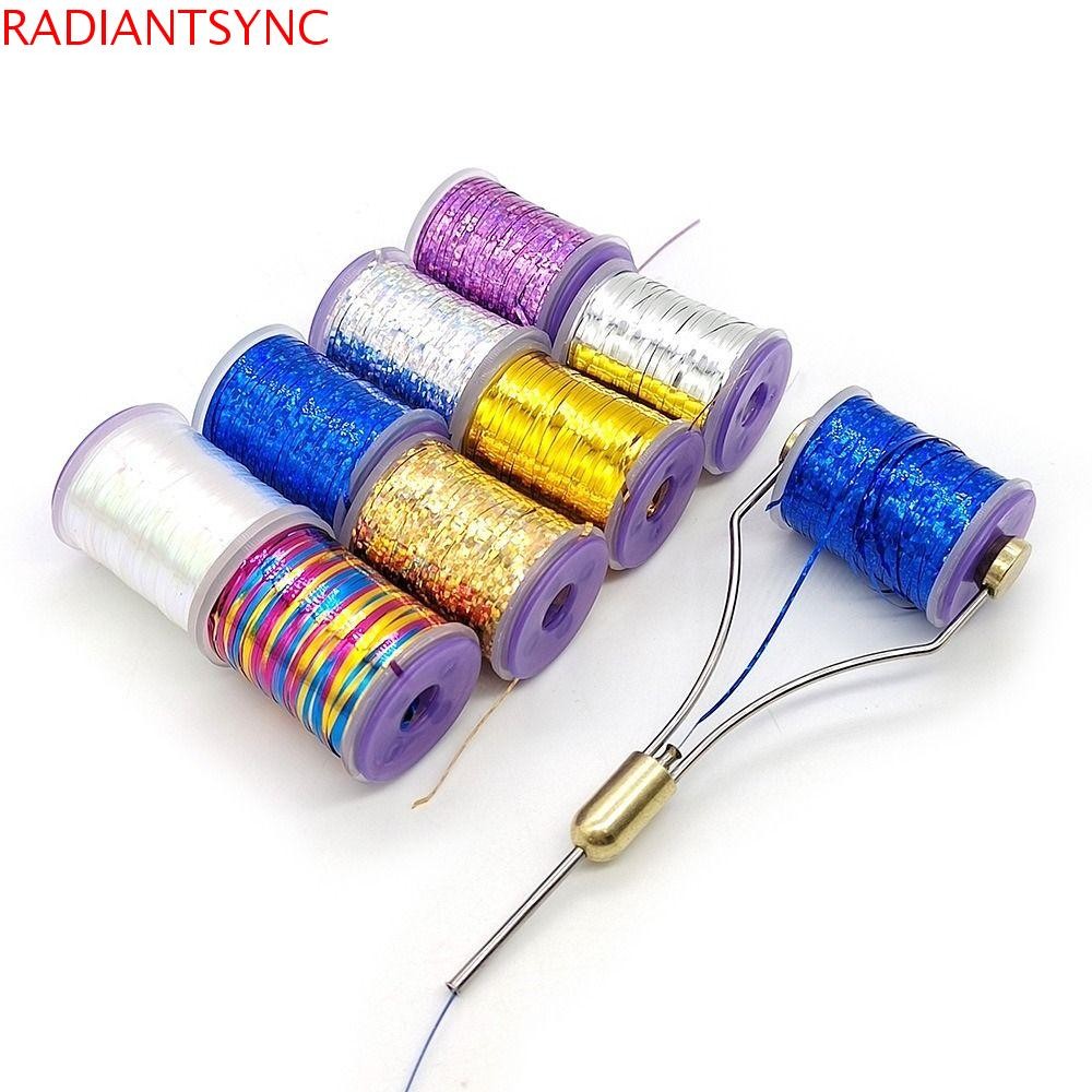 Radiantsync ปลาดีบุกแบน, วัสดุ Fly Tying Holographic ด้าย Nymph, Fishing Tackle 1 มม.ขนาดเล็ก ...