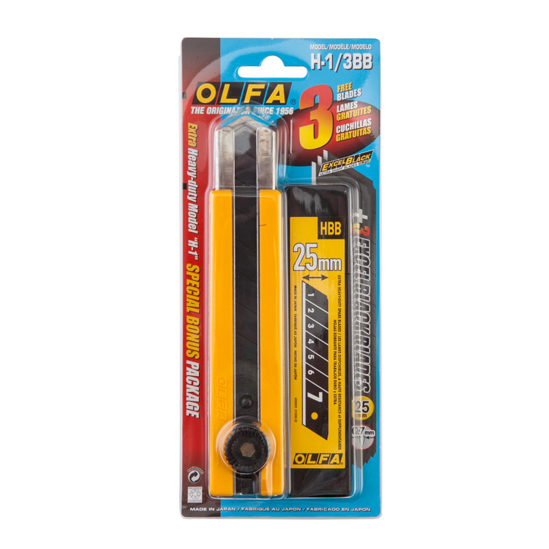 Olfa มีดคัตเตอร์ รุ่น H-1 สีเหลือง | Shopee Thailand