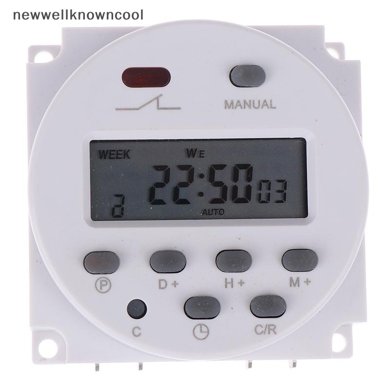 Newwellknowncool Digital timer DC /AC 12V 16A จอแสดงผล LCD โปรแกรมจับ ...