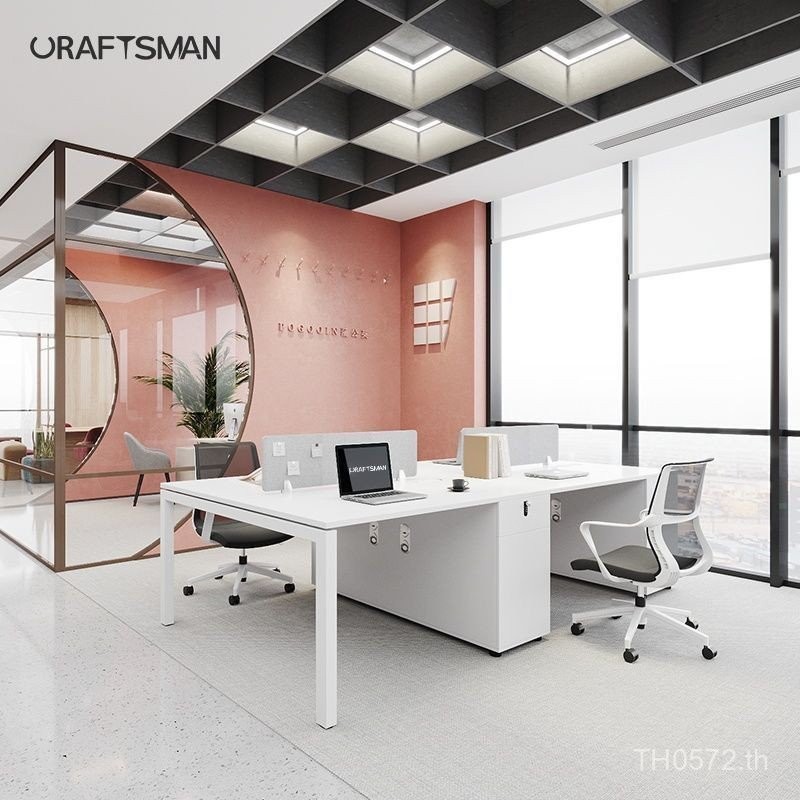 โต๊ะทำงานและเก้าอี้สำหรับพนักงานสมัยใหม่ Ren Sen Yan 2 ชุด/เก้าอี้ทำงาน ...