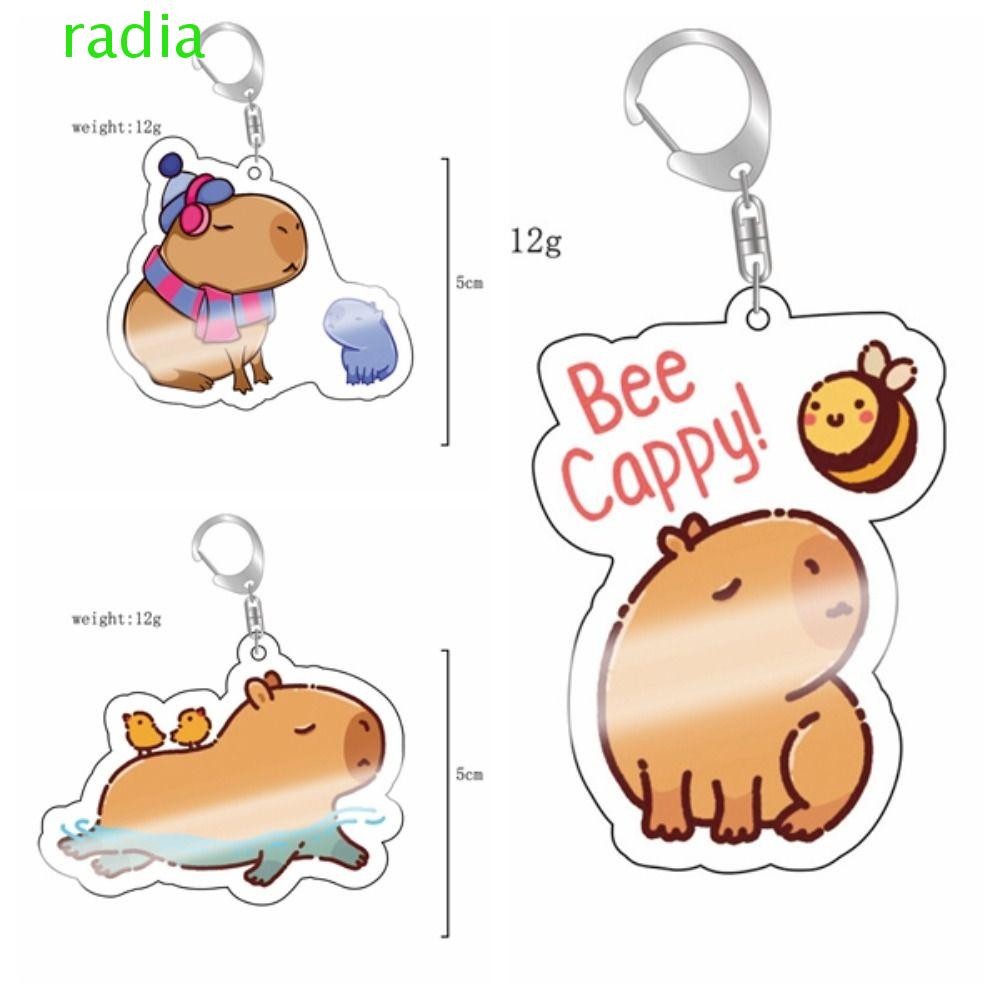 RADIANTZAP Capybara อะคริลิคพวงกุญแจ,การ์ตูน Capybara อะคริลิคการ์ตูน Capybaras พวงกุญแจ, Key ...