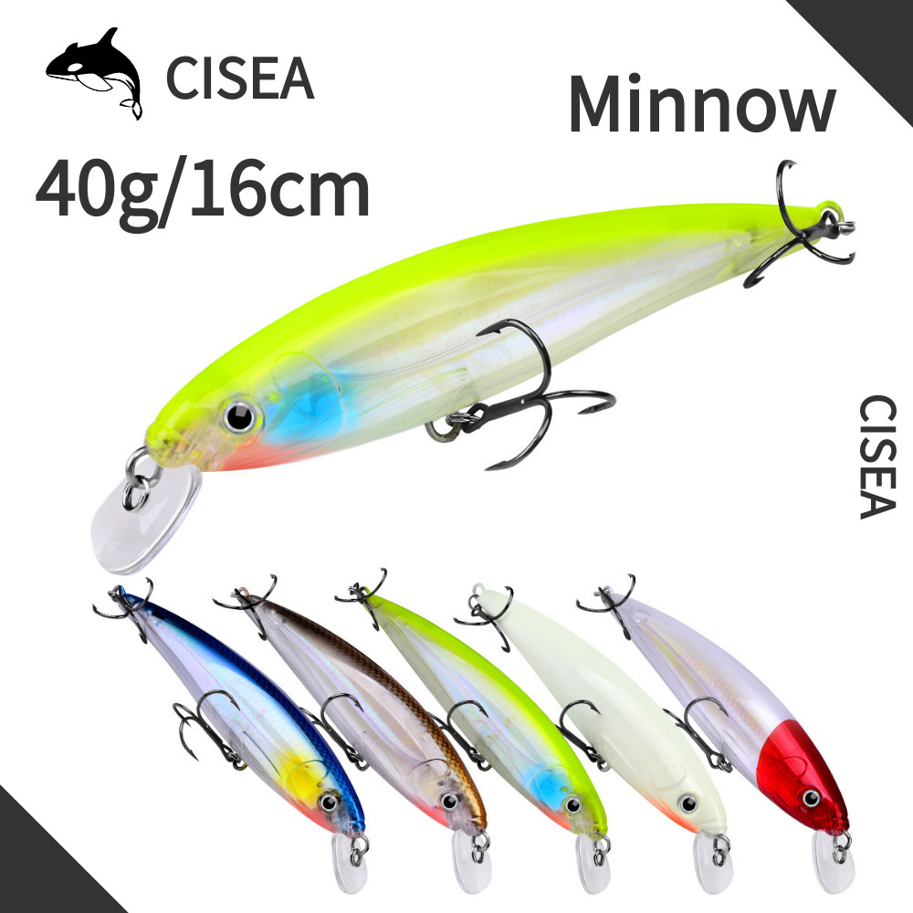 CISEA F6 minnow 40g/16cm เหยื่อจิ๊ก เหยื่อยาง ปลา เหยื่อ lure mino ...