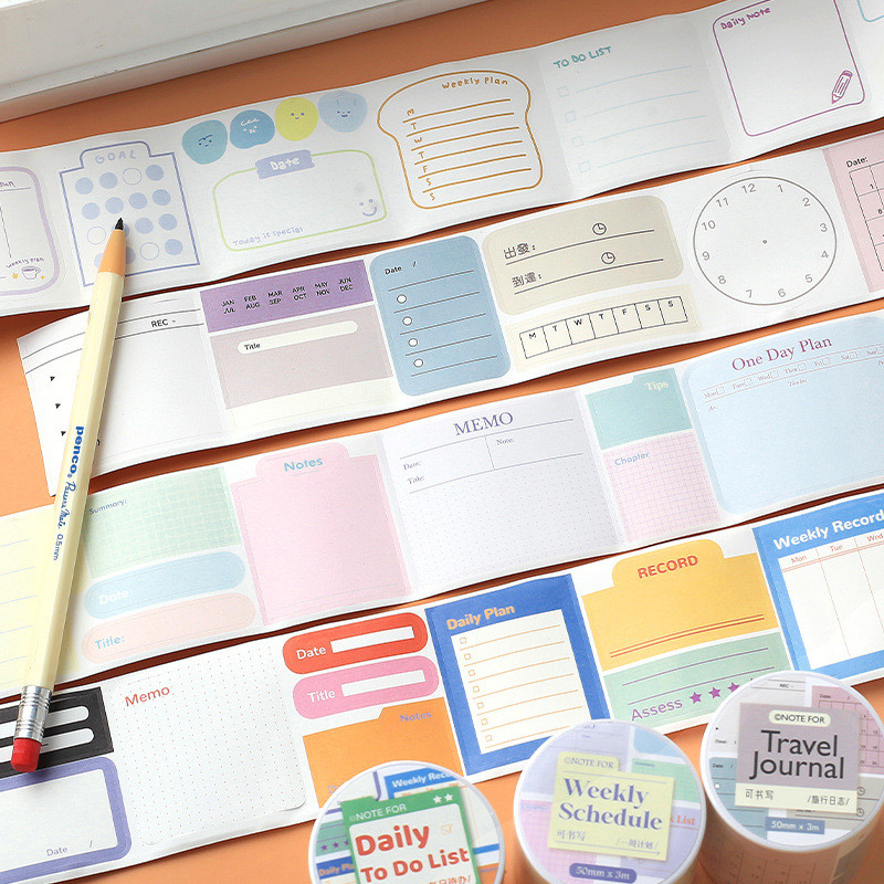 ไดลี่|Writable Die-Cutting Tape การวางแผนบน Progress สติกเกอร์คู่มือตก ...