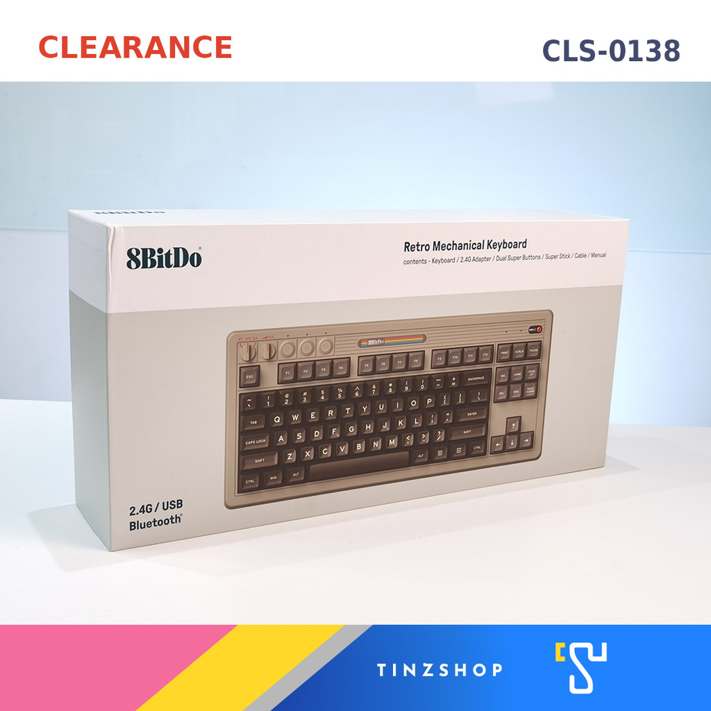 [Clearance] CLS-0138 8Bitdo Retro Mechanical Keyboard 85HA01 Bluetooth ...