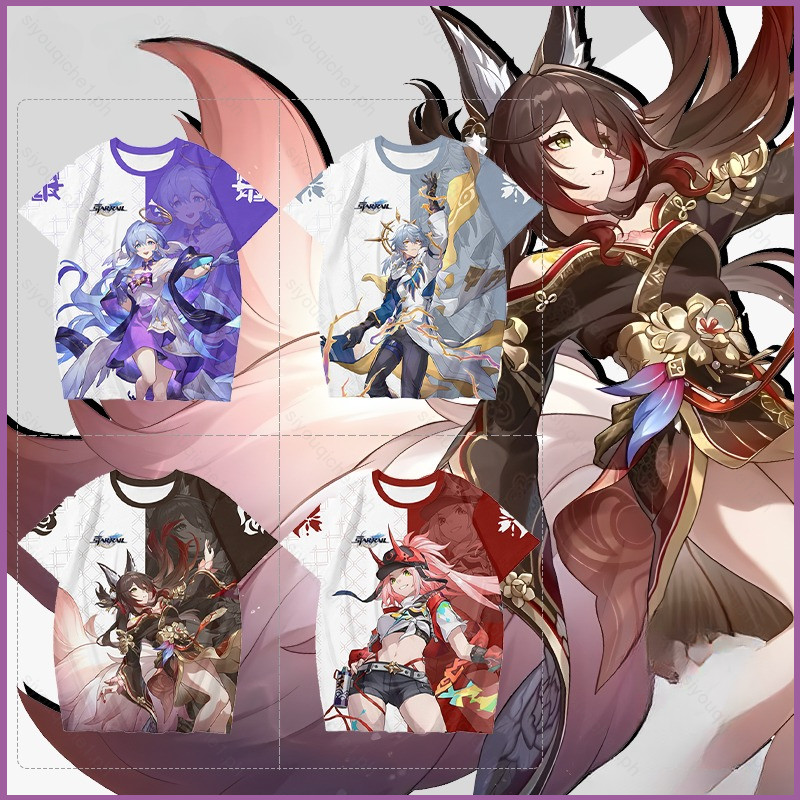 SY1 Hokai Star Rail Rappa Boothill Fugue Robin Sunday เสื้อยืดกราฟิก ...